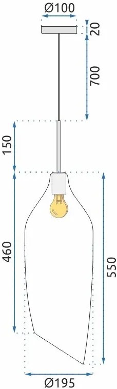 Toolight Moderní skleněné stropní svítidlo APP892-1CP