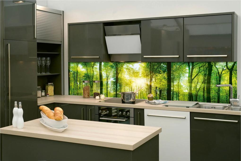 DIMEX | Fototapeta do kuchyně Svěží zelený les KI-260-189 | 260 x 60 cm | zelená
