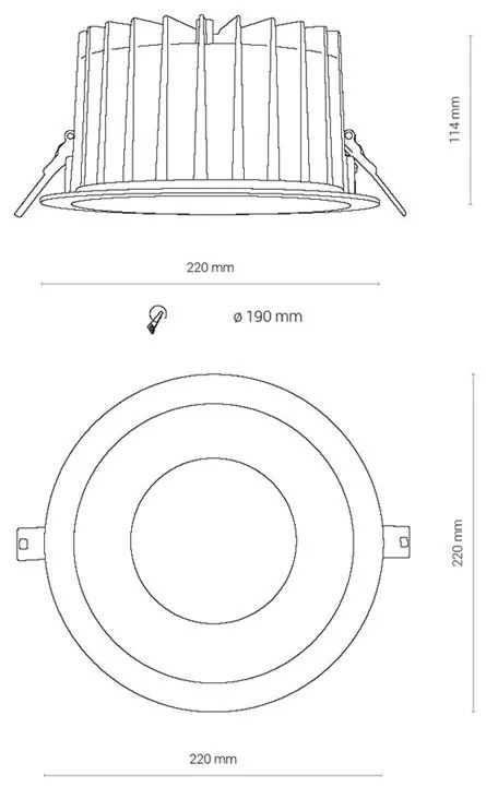 Svítidlo Nowodvorski 8768 CL KEA LED 40W, 3000K WHITE