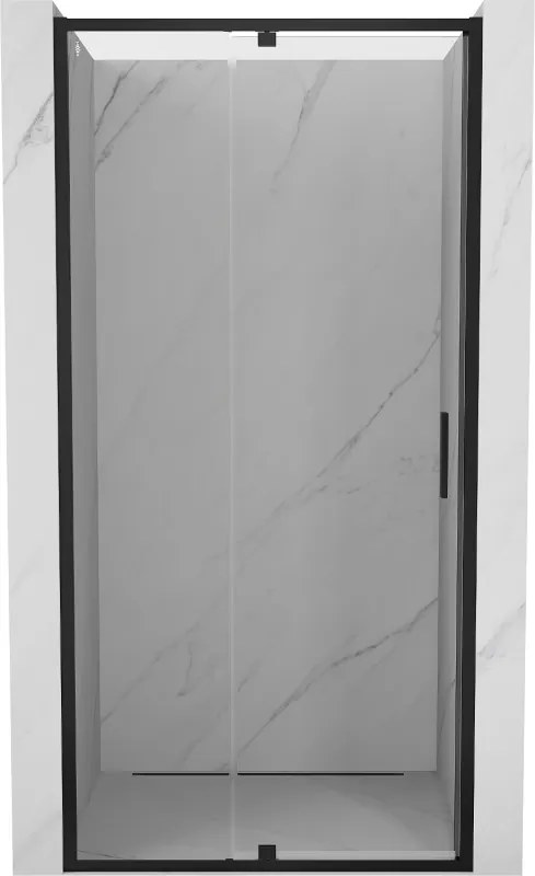 Mexen Exo, 1-křídlé dveře do otvoru 90x200 cm, 6mm čiré sklo, černý profil, 819-090-000-70-00