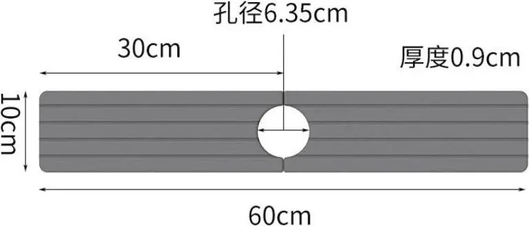 Bezdoteku Odkapávač k baterii šedý Straight 60x10