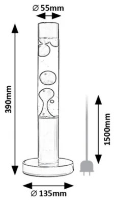 Rabalux 76027 - LED Lávová lampa LAVASTIC LED/25W/230V