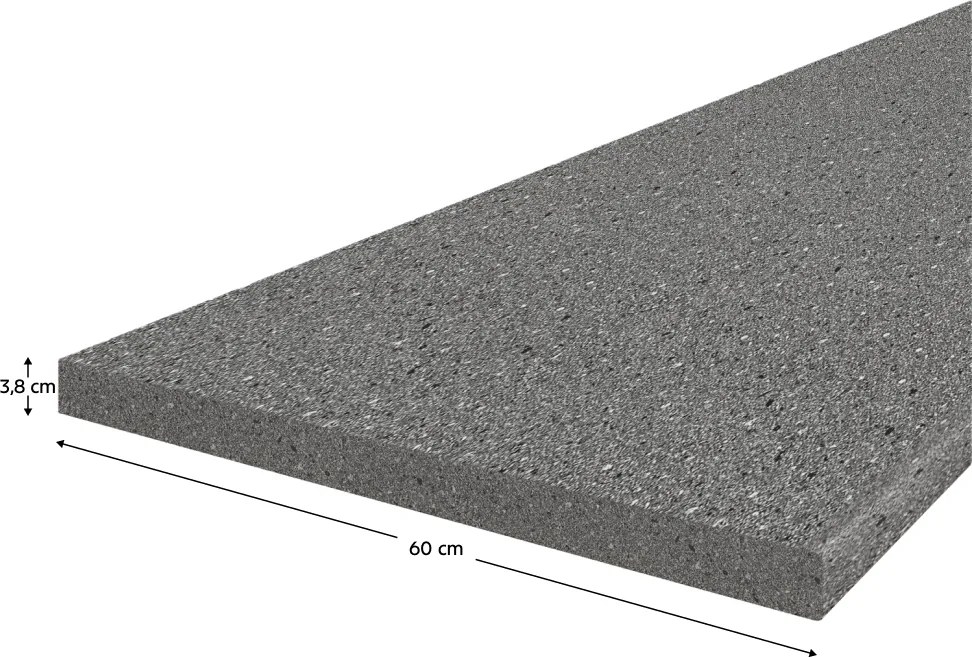 Pracovní deska, tloušťka 3,8 cm, K203PE, granit antracit