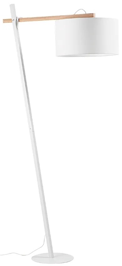 Bílá kovová stojací lampa LaForma Huka