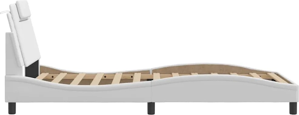 Rám postele Viana bez matrace bílý 100x200 cm umělá kůže 3208076