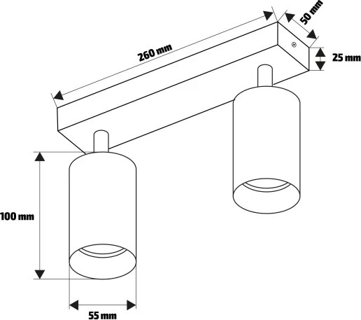 Brilagi - LED RGBW Stmívatelné bodové svítidlo SELE DIAMANT 2xGU10/4,8W/230V černá
