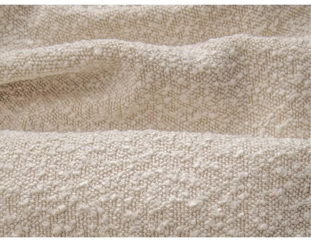Krémová čalouněná dvoulůžková postel s úložným prostorem s roštem 180x200 cm Simon – Micadoni