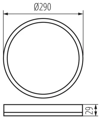 Kanlux 31503 - LED Koup. str. svítidlo AZPO LED/18,5W/230V pr. 29 cm IP54 černá