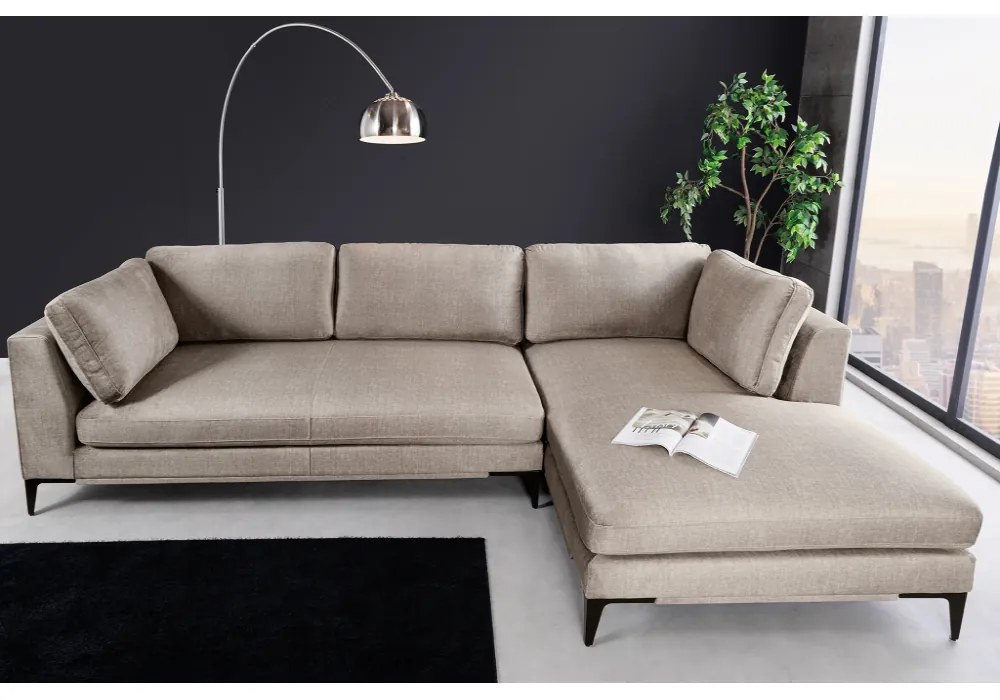 Massive home | Rohová pohovka SIGNUM 315cm 3místná - béžová