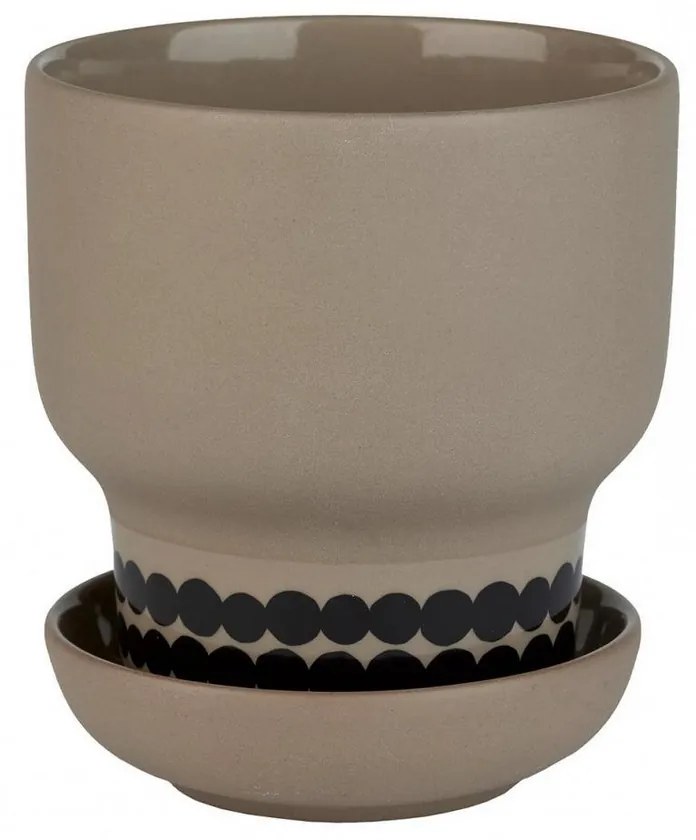 Květináč Siirtolapuutarha Herb Pot Brown 9,5 cm Marimekko