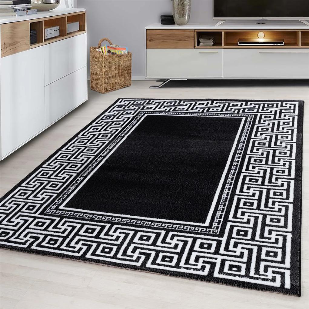 Ayyildiz Kusový koberec PARMA 9340, Černá Rozměr koberce: 80 x 300 cm