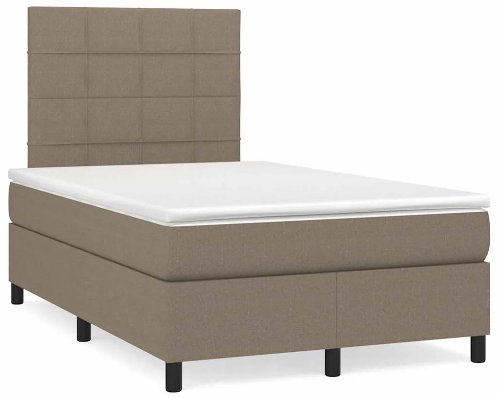 Box spring postel s matrací a LED taupe 120x190 cm textil 3270201