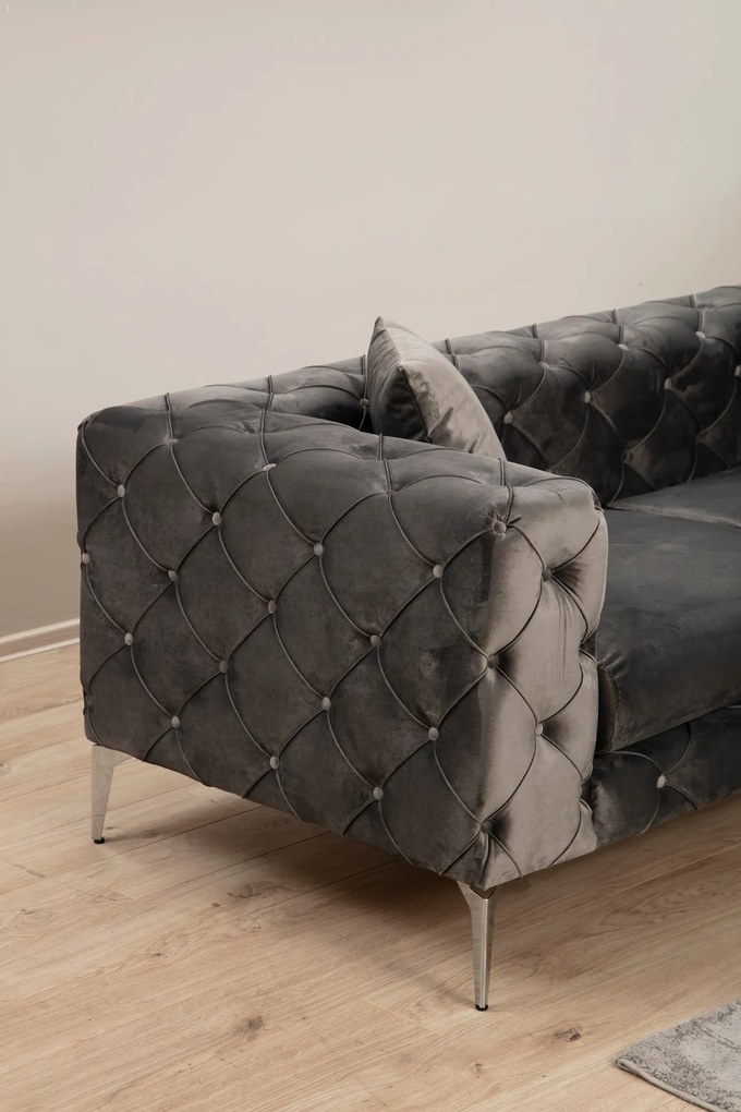 Atelier del Sofa 3-místná pohovka Como 3 Seater - Anthracite, Antracitová