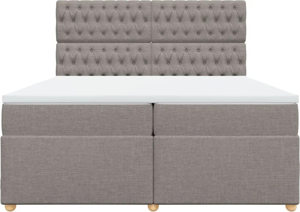 Box spring postel s matrací taupe 200x200 cm textil 3291398