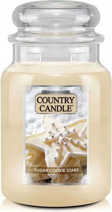 Sugar Cookie Star – Country Candle – velká vonná svíčka se 2 knoty