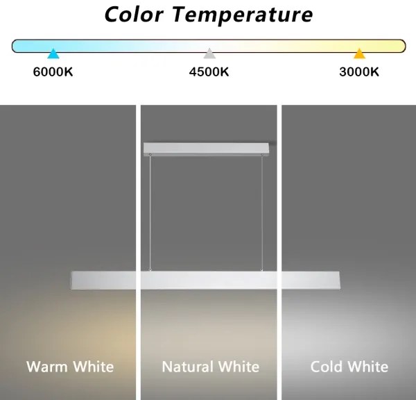 Brilagi - LED Stmív. lustr na lanku SLIMLINE LED/40W/230V 3000-6000K stříbrná+DO