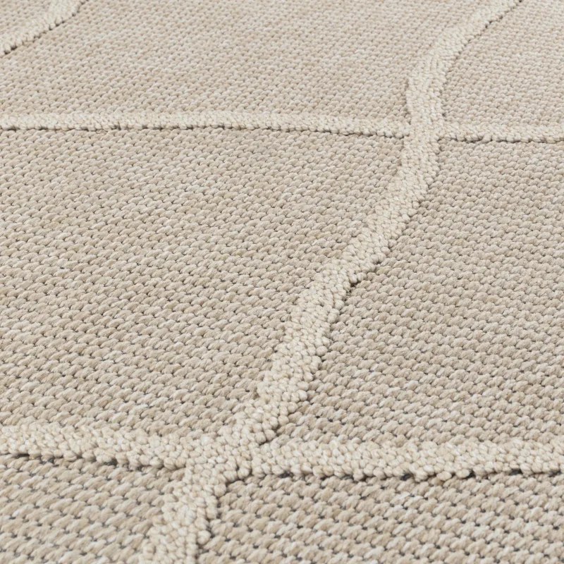 Ayyildiz, Kusový koberec Patara 4952 Beige – na ven i na doma, 240x340, béžová, chodba / předsíň