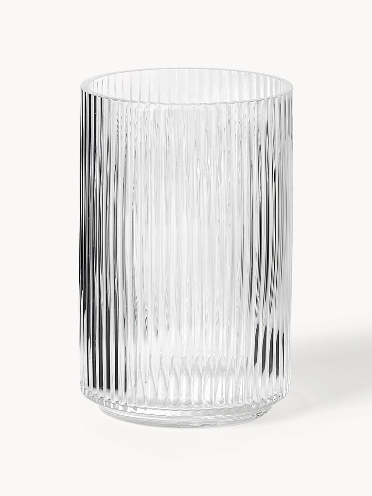 Ručně foukaná dekorativní váza's raženým vzorem Carlo, V 20 cm