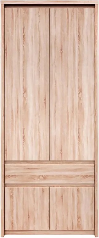 Skříň čtyřdveřová se zásuvkou Norton 88x210x55 cm Dub sonoma