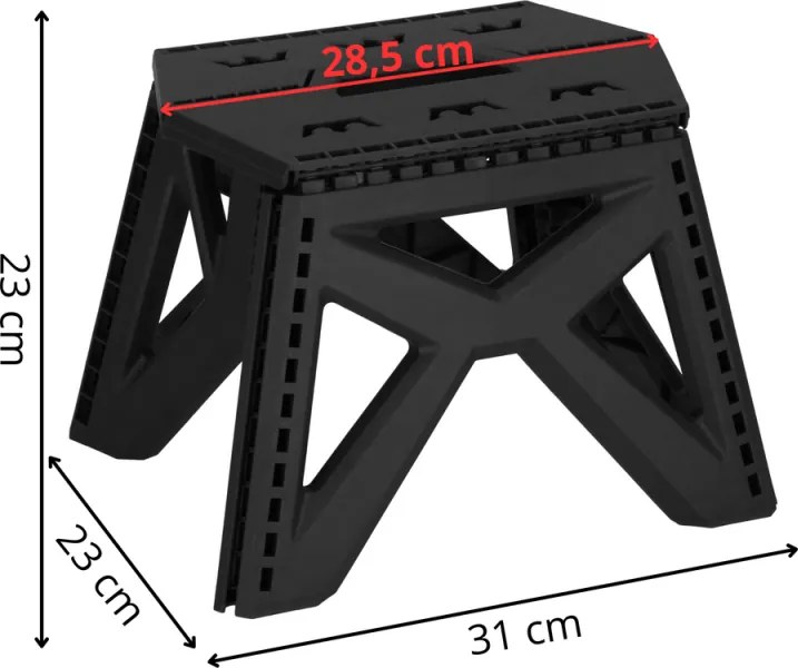 Skládací stolička SPRINGOS STAX černá