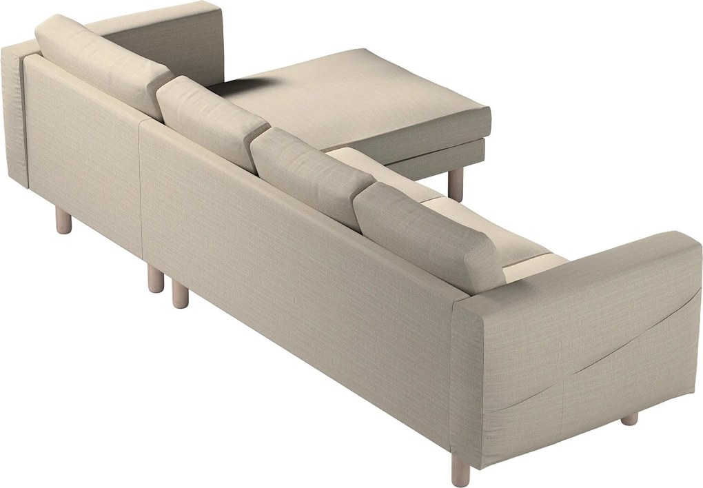 Potah na pohovku IKEA Norsborg 4-místná se šezlongem barva béžová látka pletený vzor