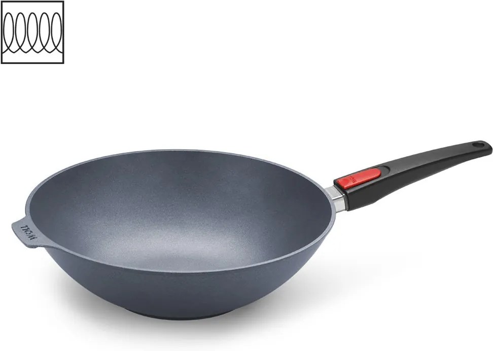 Wok Pánev Diamond LITE induction s odnímatelnou rukojetí 32 cm na indukci - WOLL