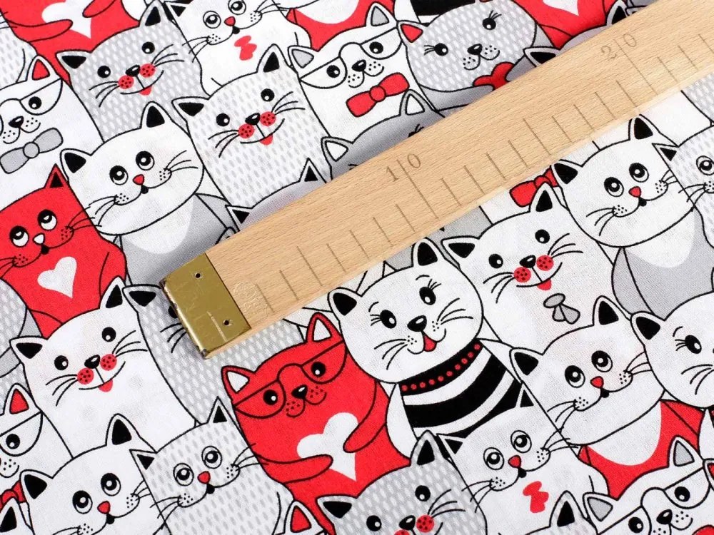 Biante Dětský bavlněný čtvercový ubrus Sandra SA-037 Kočky z komiksu 110x110 cm