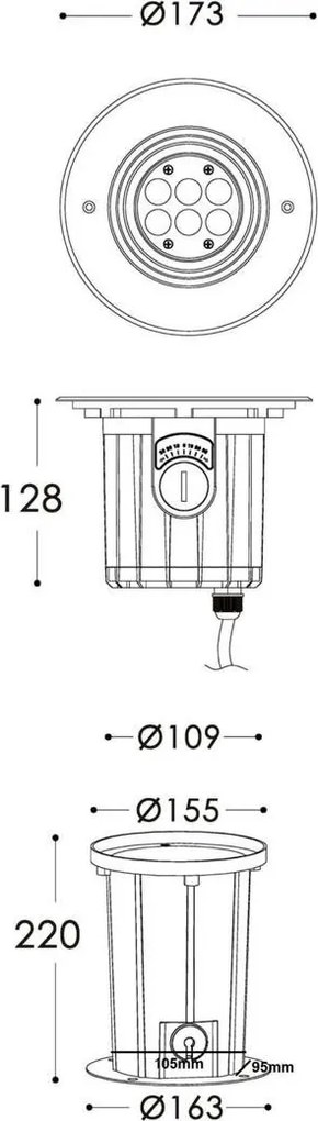 IMPR 730267 Zemní zápustné svítidlo Soft Flex 7 pojezdové - DEKOLIGHT