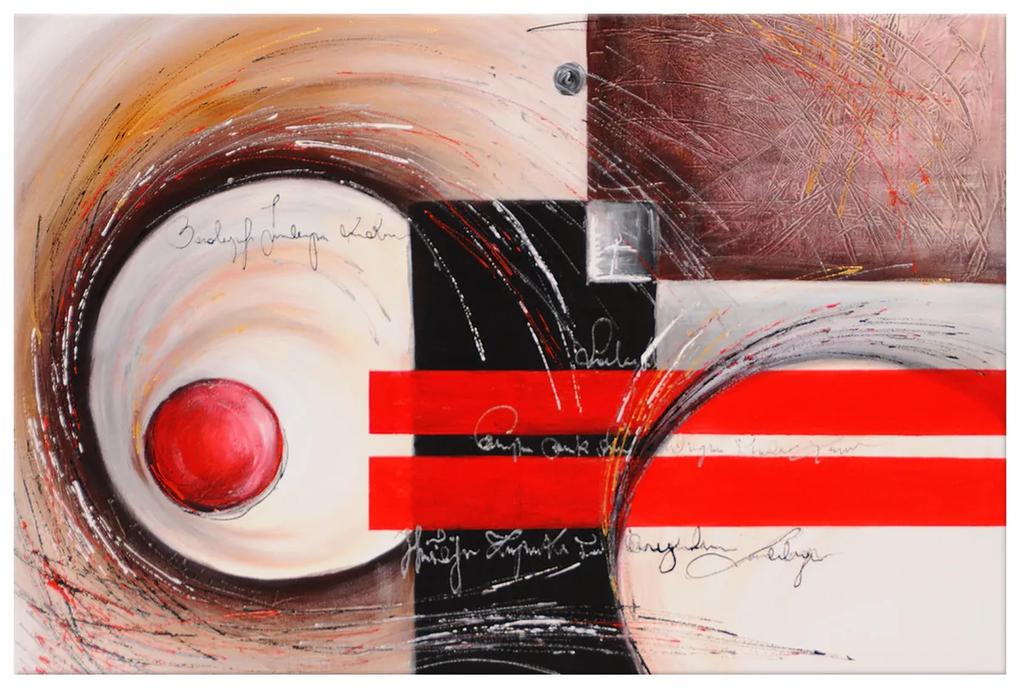 Gario Ručně malovaný obraz Ohnivé tvary Rozměry: 120 x 80 cm