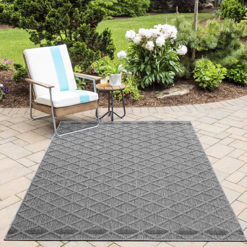 Ayyildiz, Kusový koberec Patara 4953 Grey – na ven i na doma, 80x250, šedá, chodba / předsíň