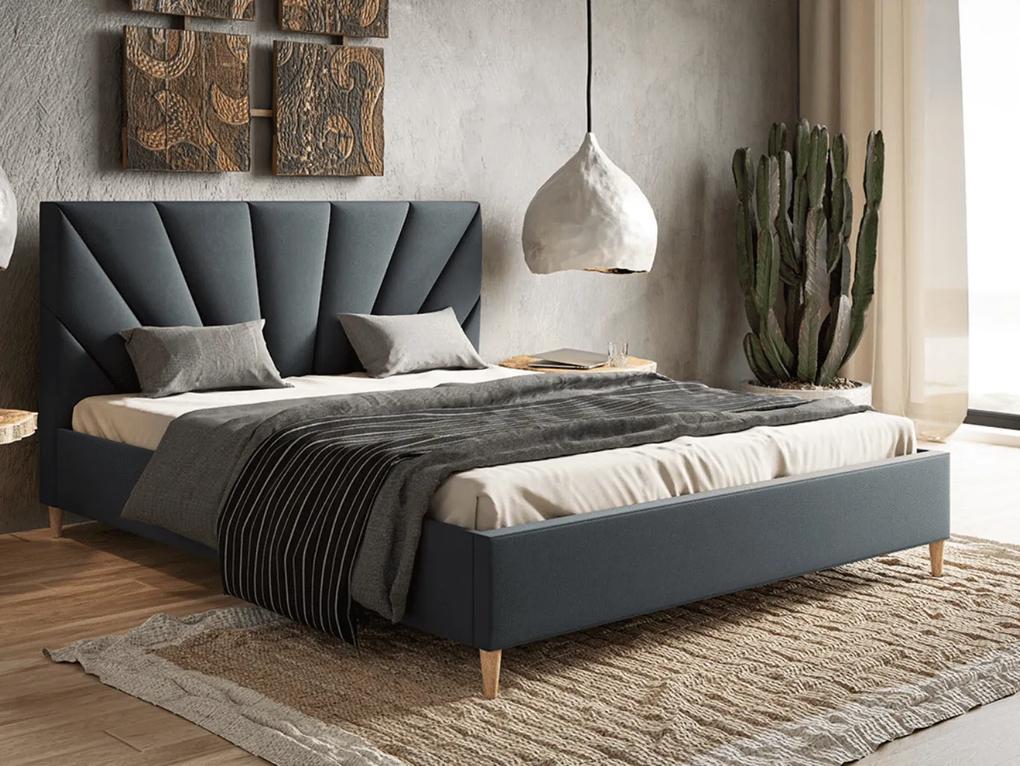 Manželská postel s roštem 160x200 cm Keren Barva: Šedá - Jasmine 96