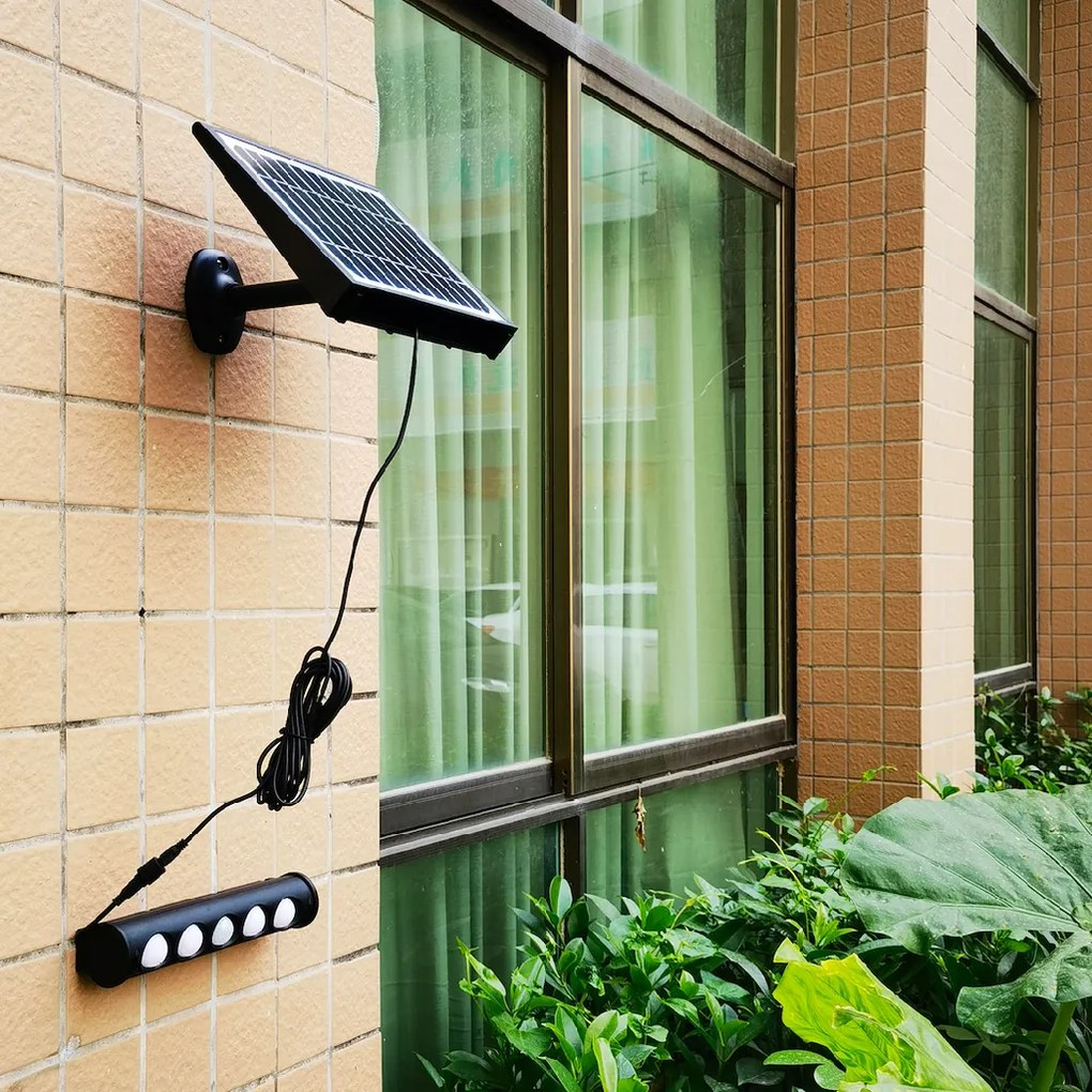 Exteriérové solární LED svítidlo Talent, 4x LED 8w, černá, pohybový senzor