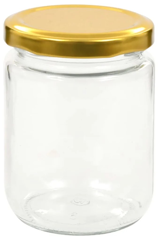 Zavařovací sklenice se zlatými víčky 48 ks 230 ml - Default Title