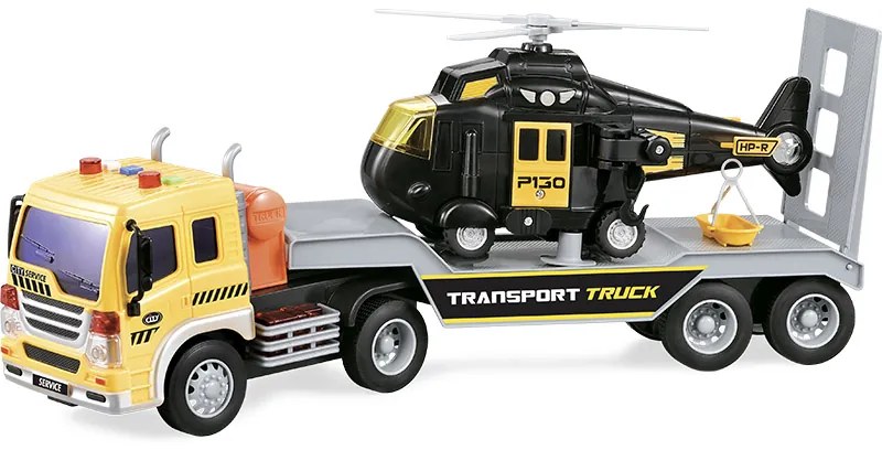 CITY SERVICE CAR - 1:16 Tahač s návěsem a vrtulníkem 571C