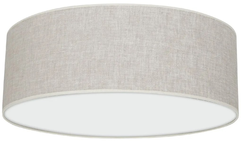Stropní svítidlo Lino Round, 1x lněné stínítko, (bílé plexisklo), (fi 50cm)