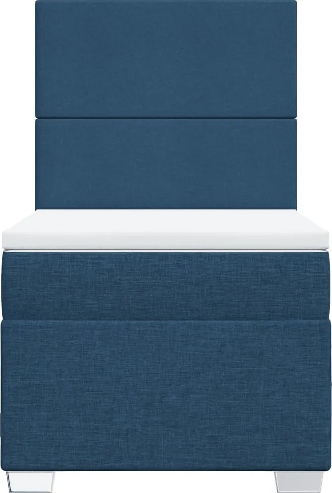 Box spring postel s matrací modrá 90x190 cm textil 3290342