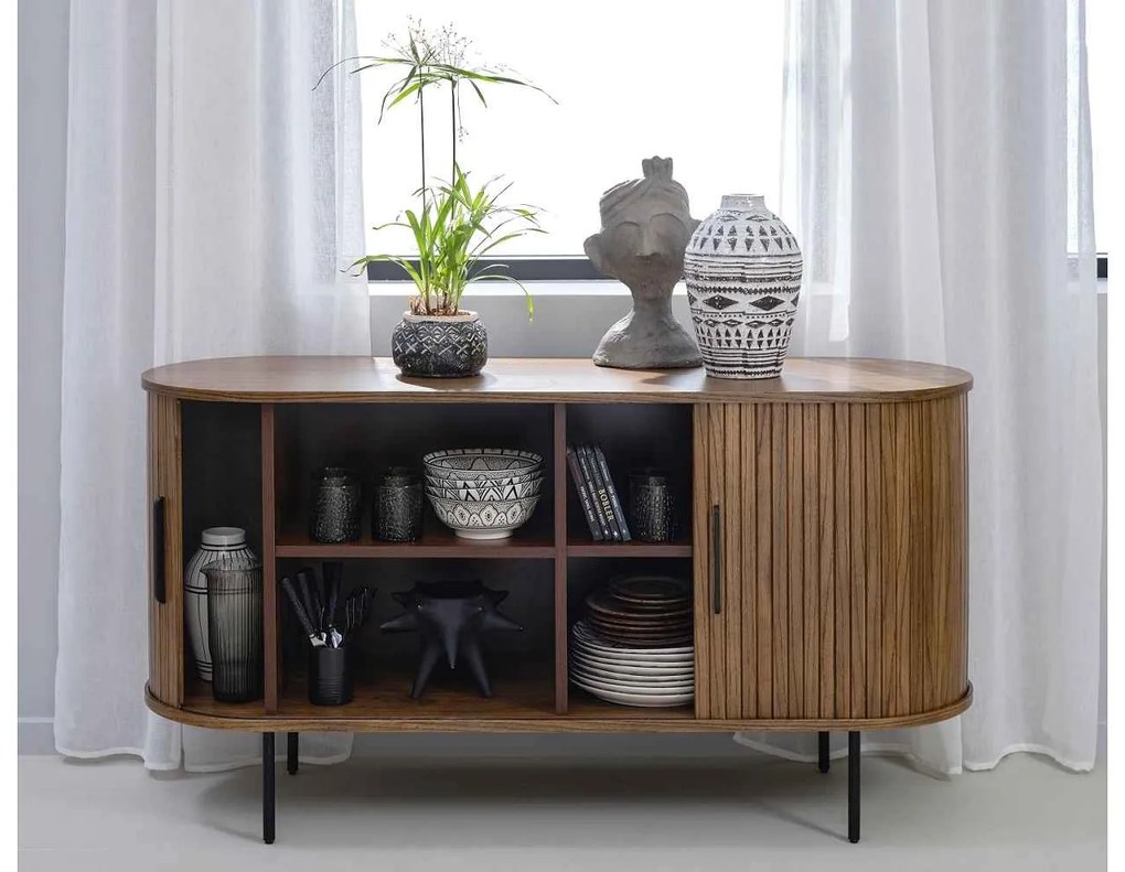 Designová komoda Vasiliy 140 cm kouřový dub