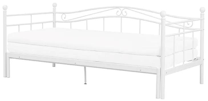 Bílá kovová postel s rámem 90 x 200 cm TULLE  Beliani