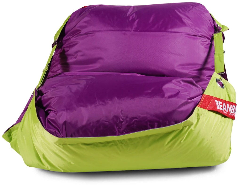 Beanbag Sedací vak 189x140 duo limet - purple