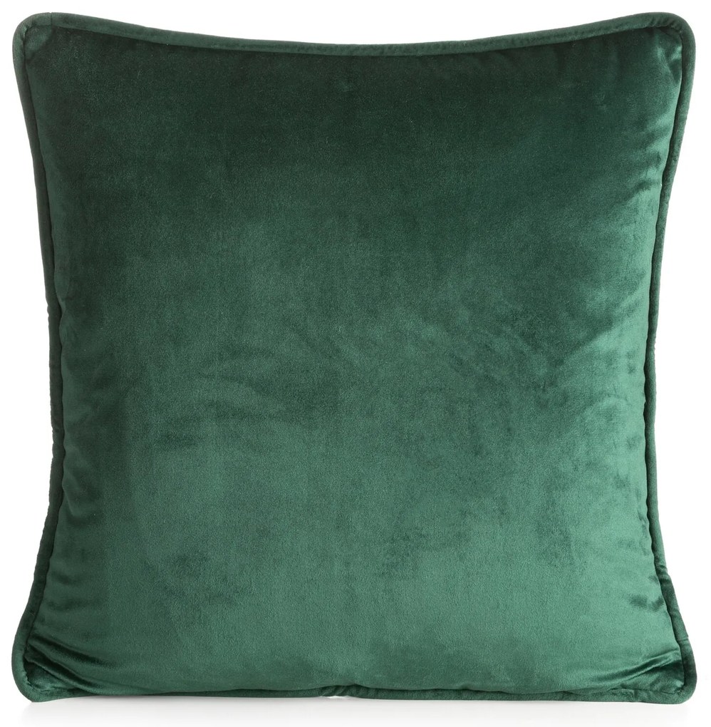 DEKORAČNÍ POVLAK NA POLŠTÁŘ VELVET 45X45 CM TMAVĚZELENÁ