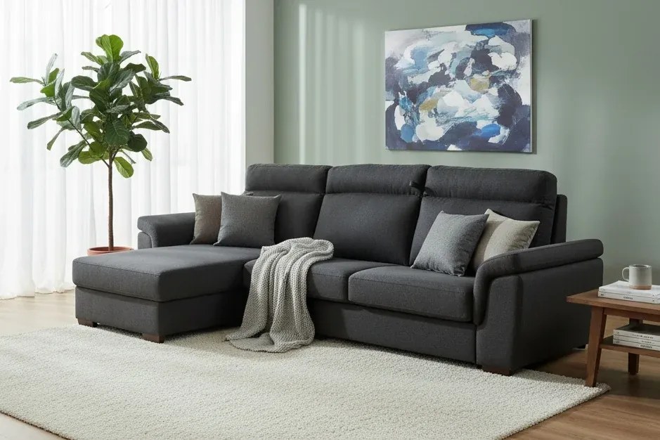 Rohová sedací souprava AZZURRA br. FIORELLO s rozkladem na každodenní spaní, levá, 140, tm. zelená (enjoy new lux - 58 forest)