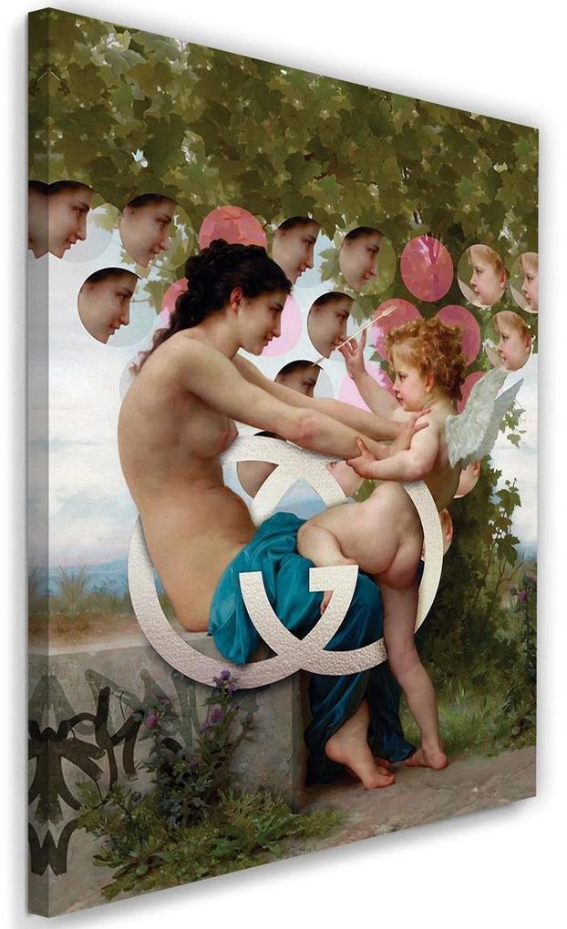 Gario Obraz na plátně Žena a dítě na známce Chanel - Jose Luis Guerrero Rozměry: 40 x 60 cm