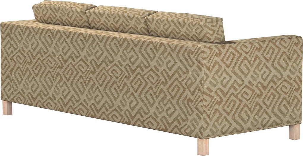 Potah na pohovku IKEA Karlanda 3-místná nerozkládací, krátký barva béžová látka pletený vzor, vzorované