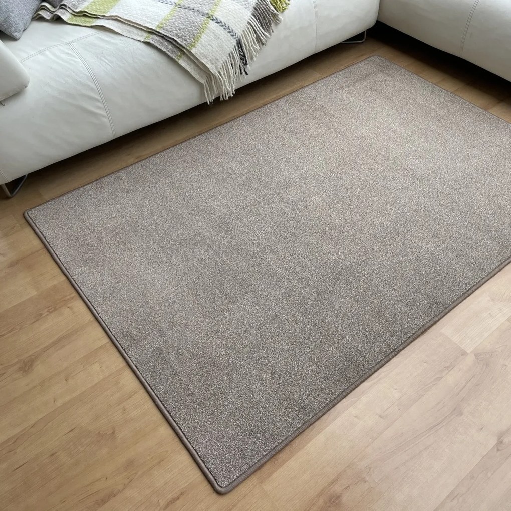 Vopi, Kusový koberec Messina hnědá, 57x120, hnědá, ložnice