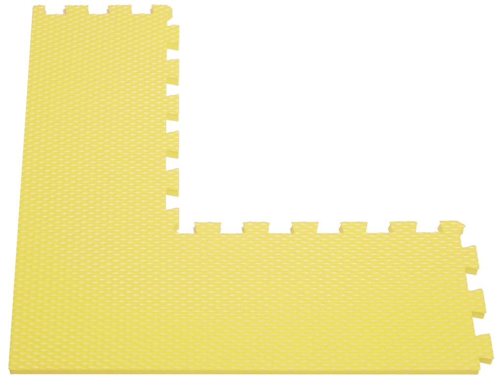 Okrajové díly k podlahám Minideckfloor Barva: 10 Žlutá, Díl: Rohový