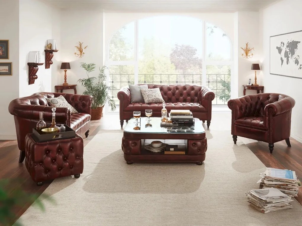 furniture-nabytek.cz - Masivní rohový toaletní stolek Camford z mahagonu, lakovaný, hnědý