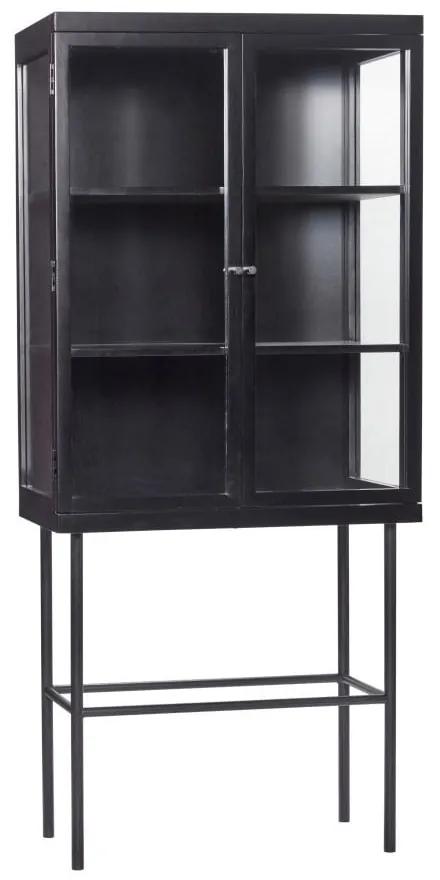 Černá skříň Hübsch Oak Display Cabinet