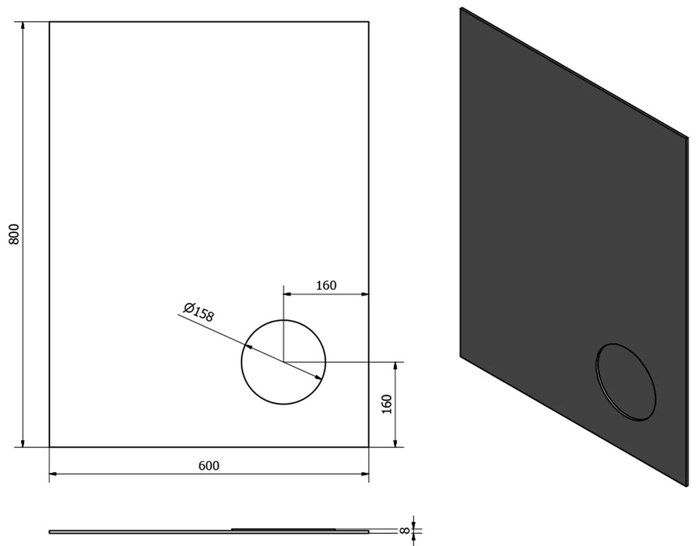 Sapho, COSMETICO zrcadlo 600x800mm, kosmetické zrcátko, MIR2
