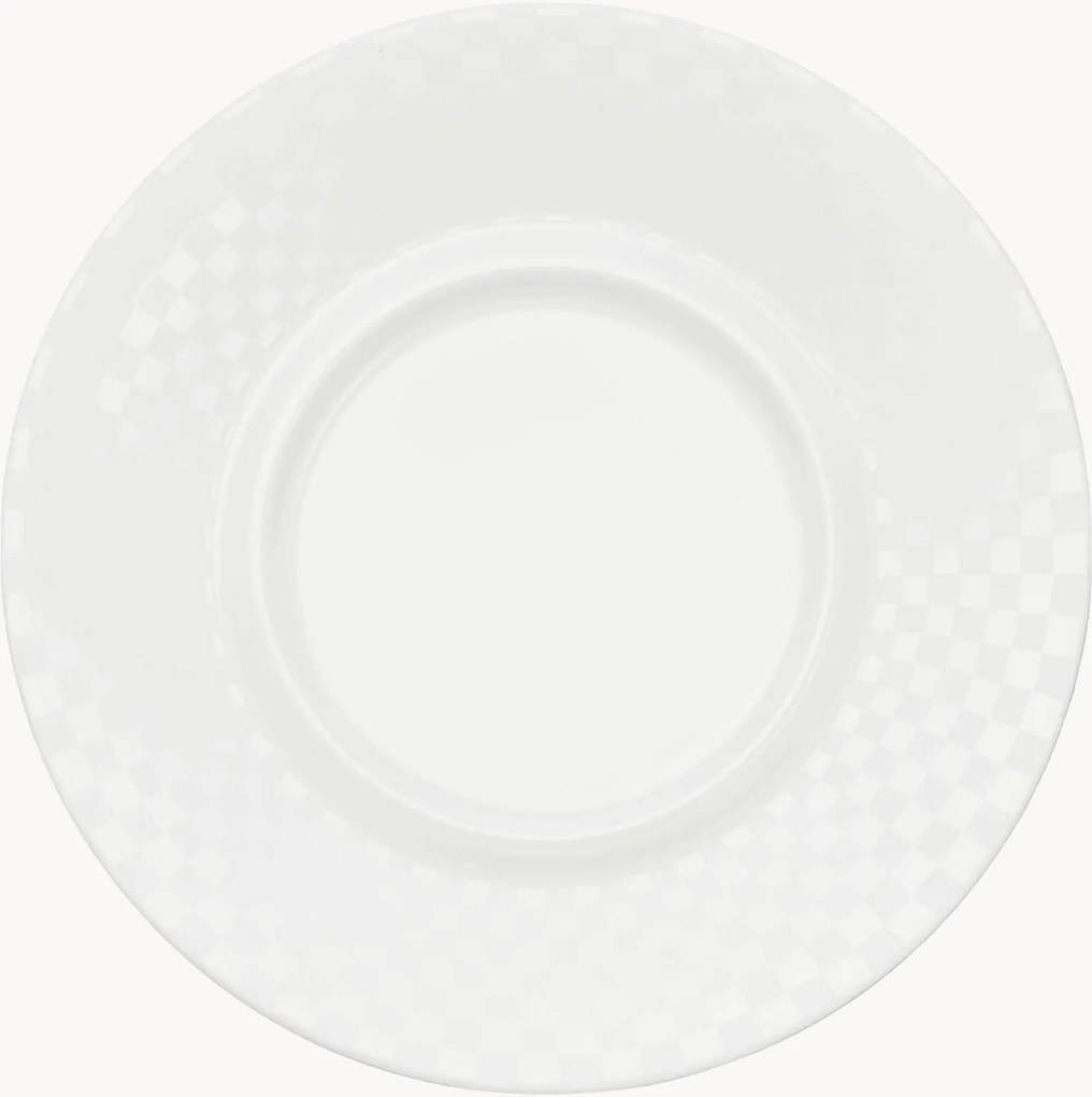Sada podšálků z kostního porcelánu Cross White, 6 dílů