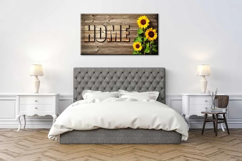 Malvis ® Obraz na stěnu HOME slunečnice Velikost (šířka x výška): 110x60 cm